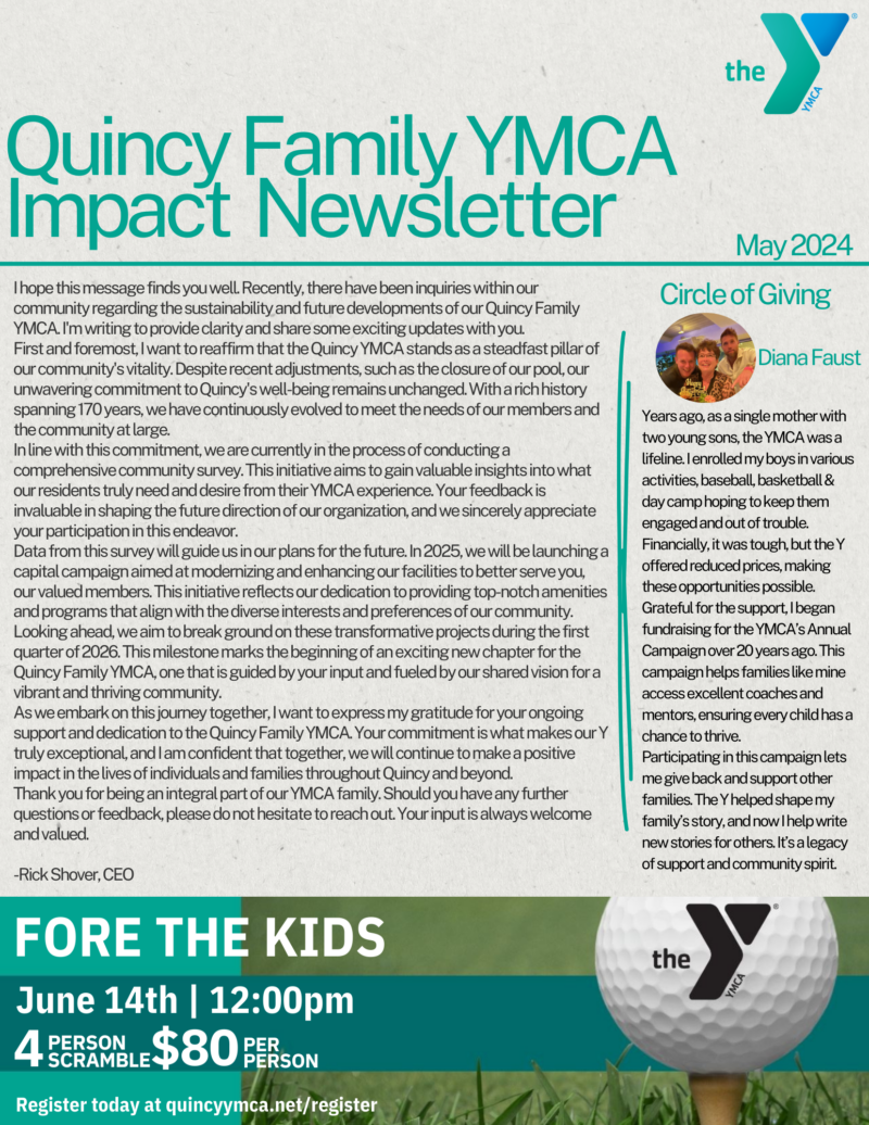 Quincy YMCA kicks off Annual Campaign & release Quarterly Newsletter ...